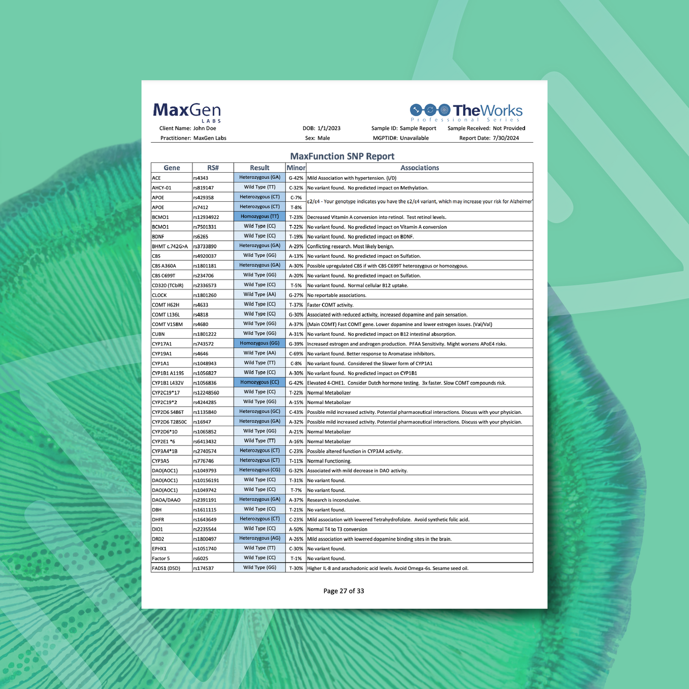 The Works! Panel | MaxGen Labs | Genetic Testing Kits